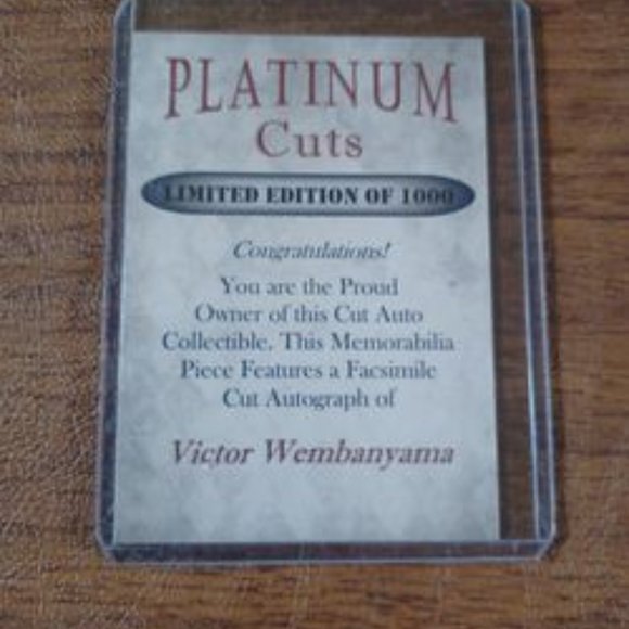 Accessories | Victor Wembanyama Platinum Cuts Facs Auto Only 100 Made ...